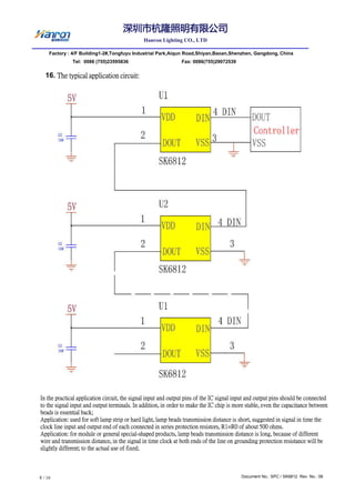 pixel SK6812 rgb led specification datasheet from hanron lighting | PDF