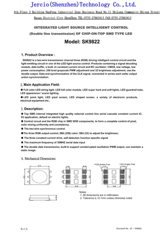 Sk9822 rev.01 en(nut) | PDF