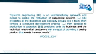 Agile Systems Engineering & Agile at SKA Scale | PDF | Space and ...