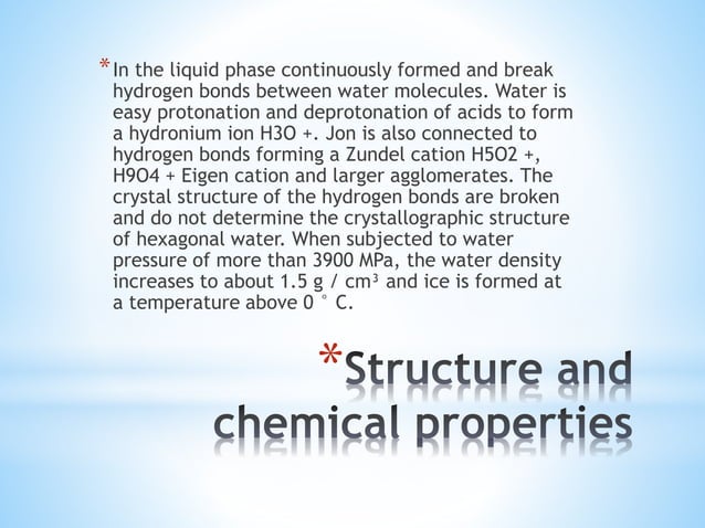 Chemical composition of water by Group6 | PPTX | Chemistry | Science