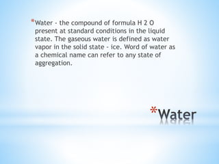 Chemical composition of water by Group6 | PPTX