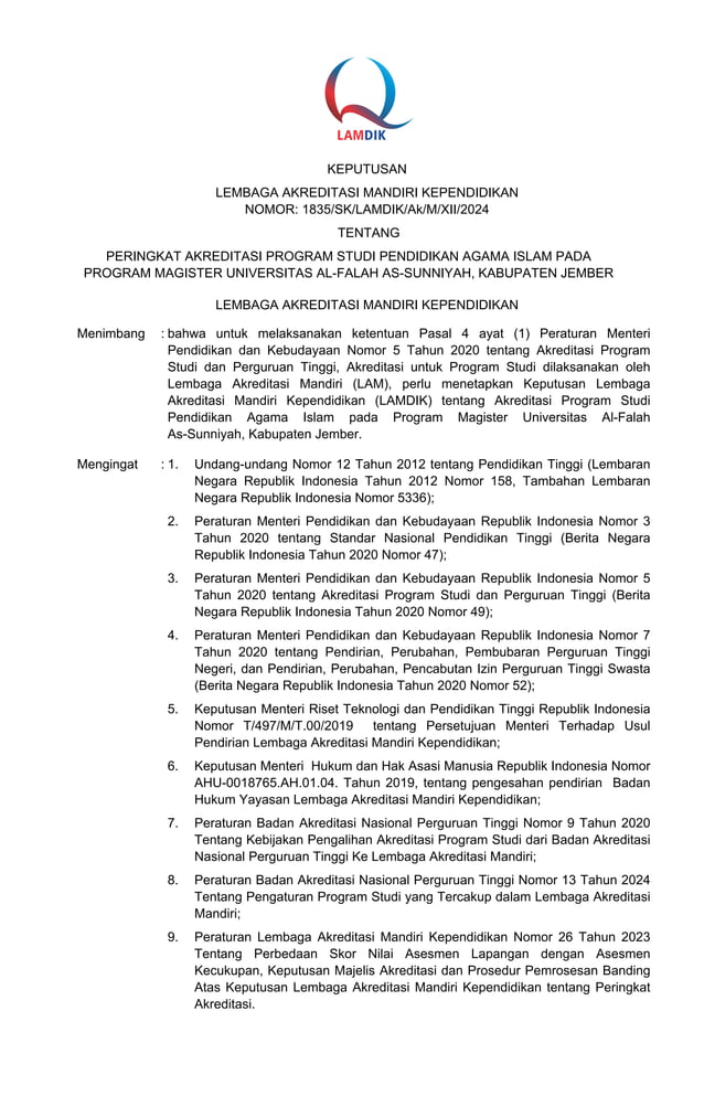 SK AKREDITASI Magister Pendidikan Agama Islam UAS .pdf