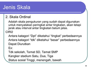 SKALA PENGUKURAN DALAM STATISTIKA. .ppt