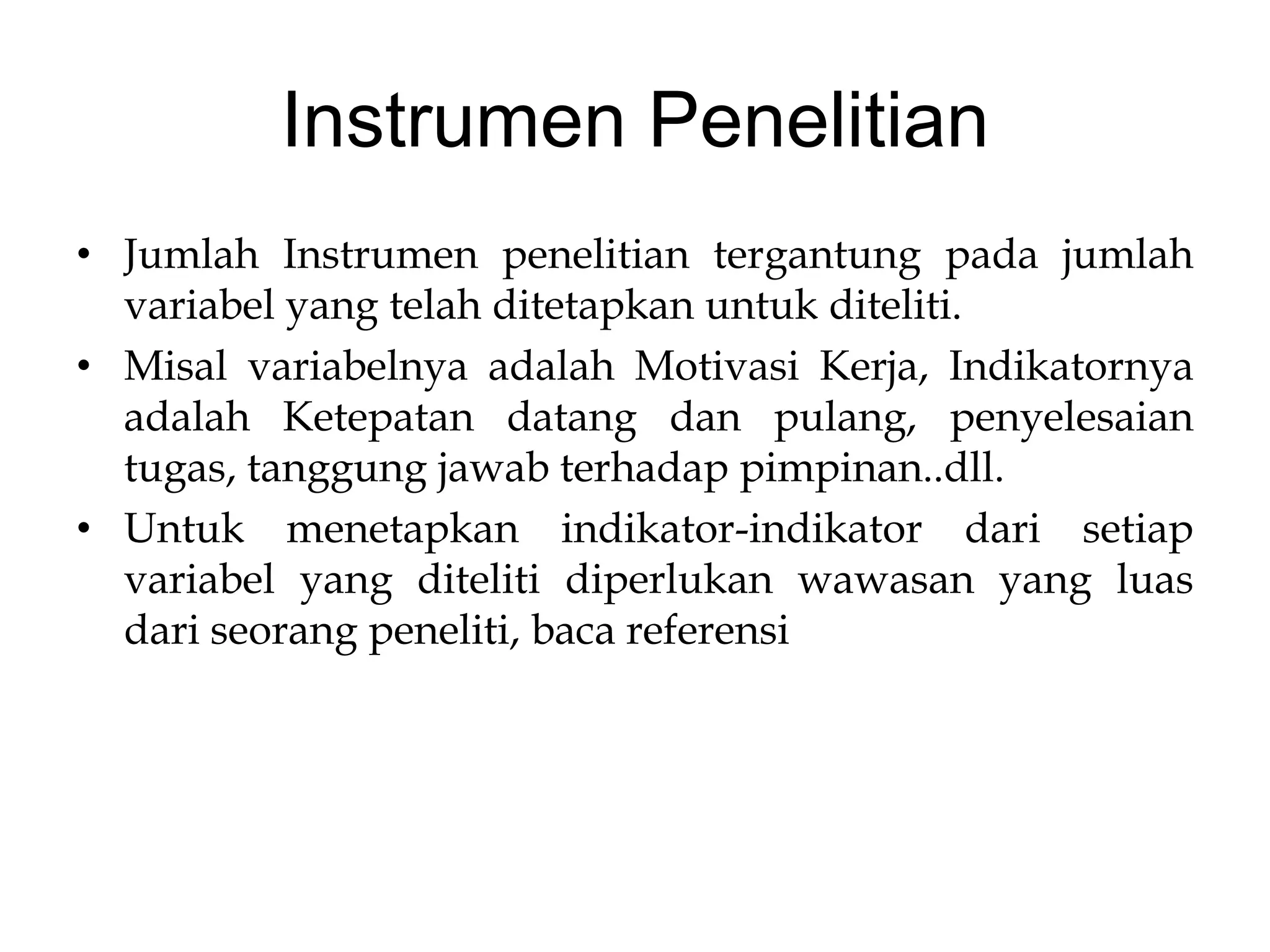 Skala pengukuran, instrumen dan teknik pengumpulan data | PPTX