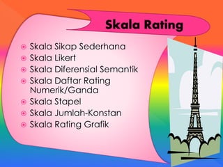 Skala pengukuran dalam Metode Penelitian | PPTX