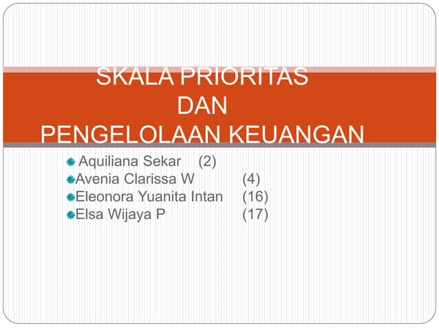 Skala prioritas x mia4 stc1 | PPTX