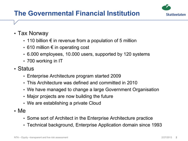 Oslo Software Architecture: Skatteetatens målarkitektur og PoC | PPT