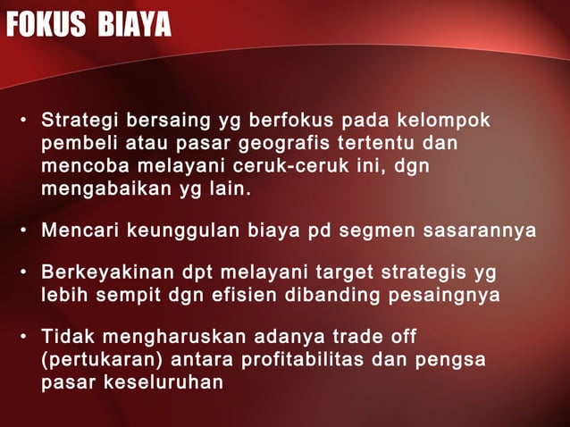 strategi generik porter | PPT