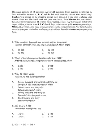 math 1-mid year 4 | DOC