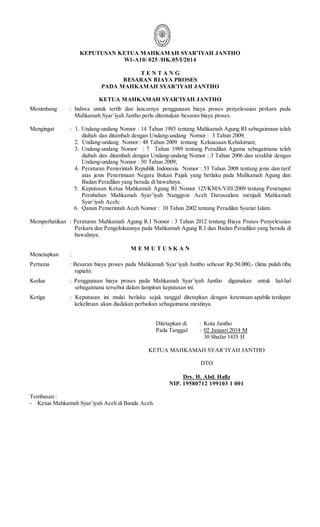 SK Biaya Proses | DOCX