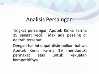Analisis Kelayakan Franchise Apotik KImia Farma | PPTX