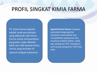 Analisis Kelayakan Franchise Apotik KImia Farma | PPTX