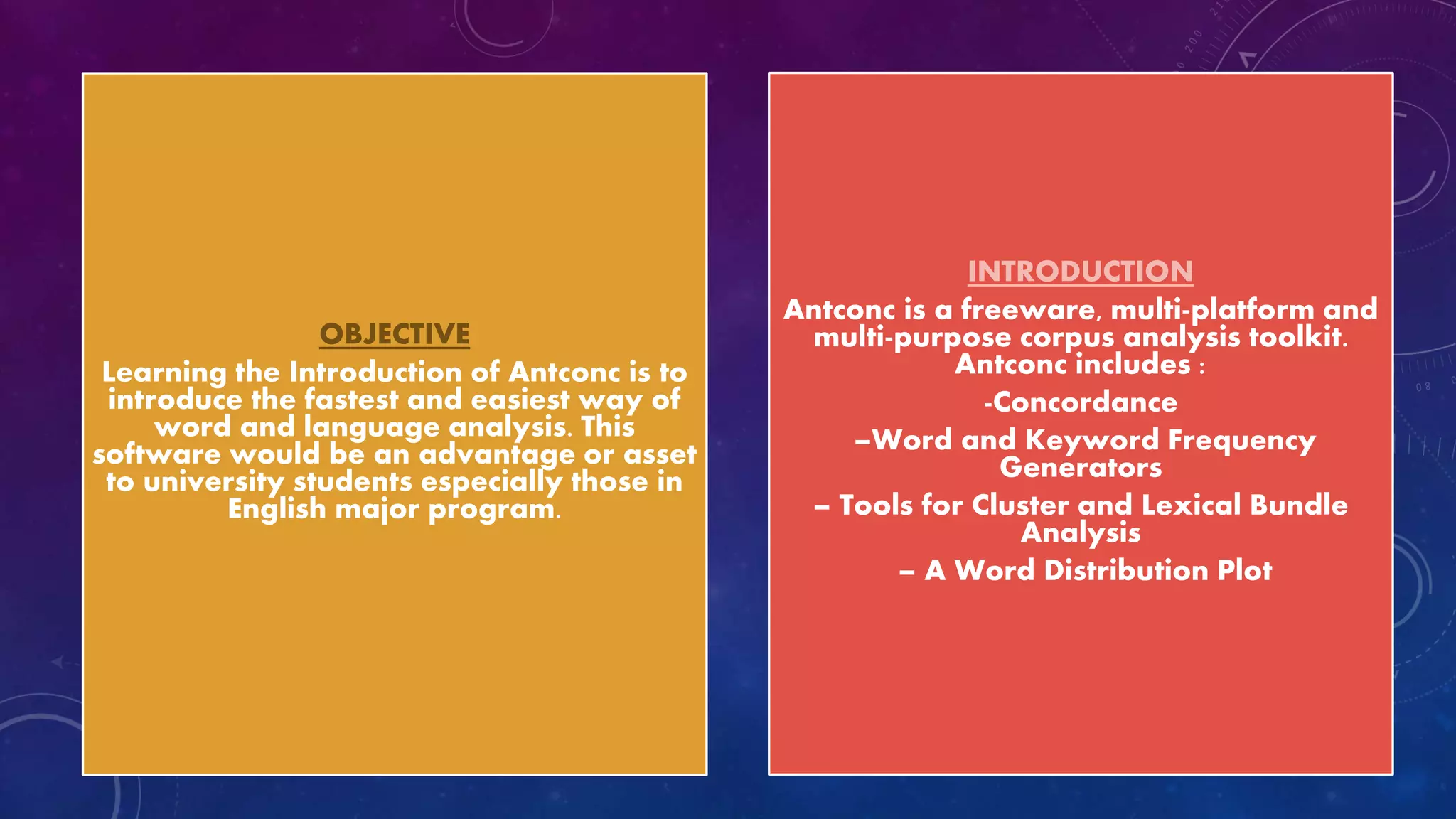 Skbp 1023 introduction to antconc | PPTX | Desktop Publishing | Computer Software and Applications