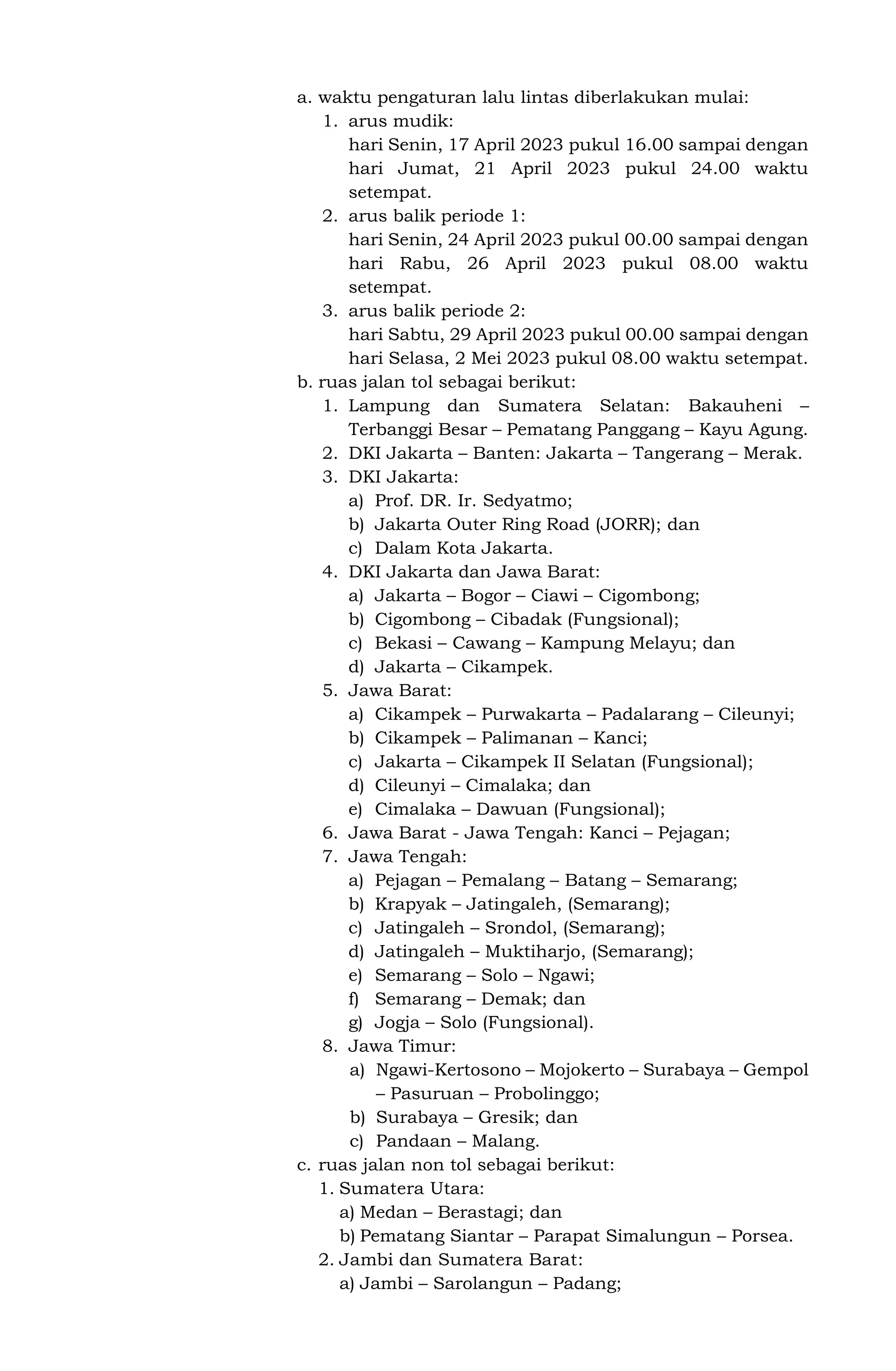 SKB Pengaturan Lalu Lintas Jalan | PDF