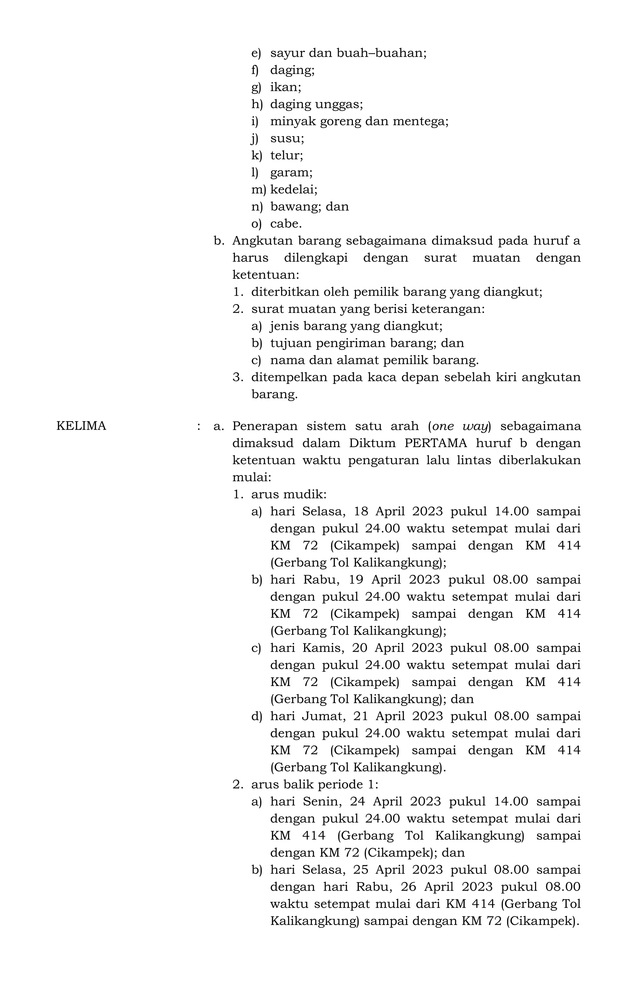 SKB Pengaturan Lalu Lintas Jalan | PDF