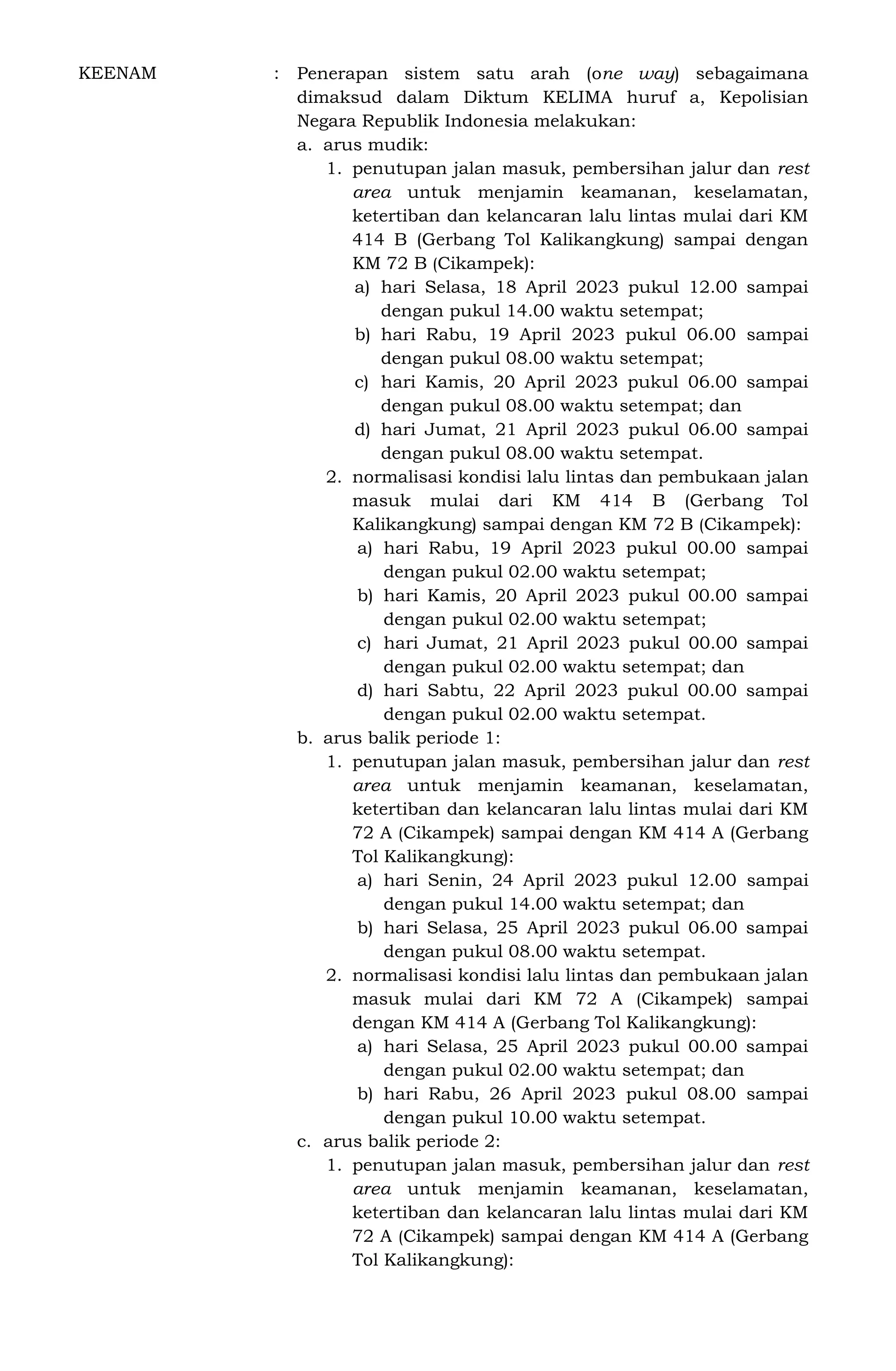SKB Pengaturan Lalu Lintas Jalan | PDF
