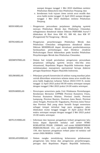 SKB Pengaturan Lalu Lintas Jalan | PDF