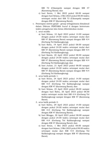 SKB Pengaturan Lalu Lintas Jalan | PDF