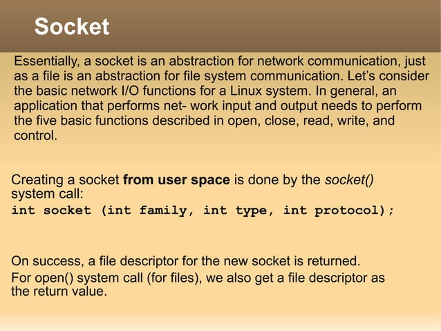 Sockets and Socket-Buffer | PPT