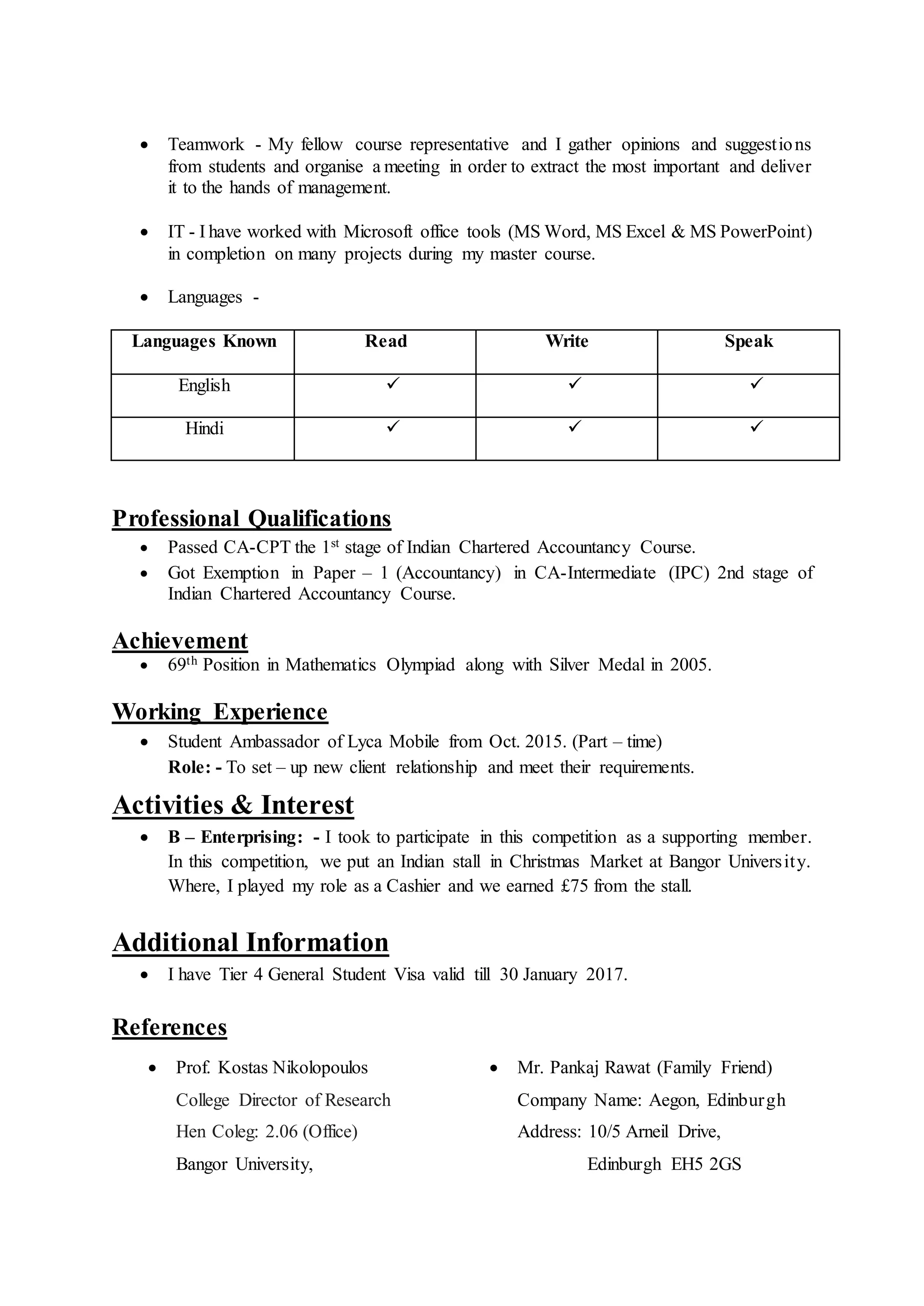 Shashank Kothari CV | DOCX