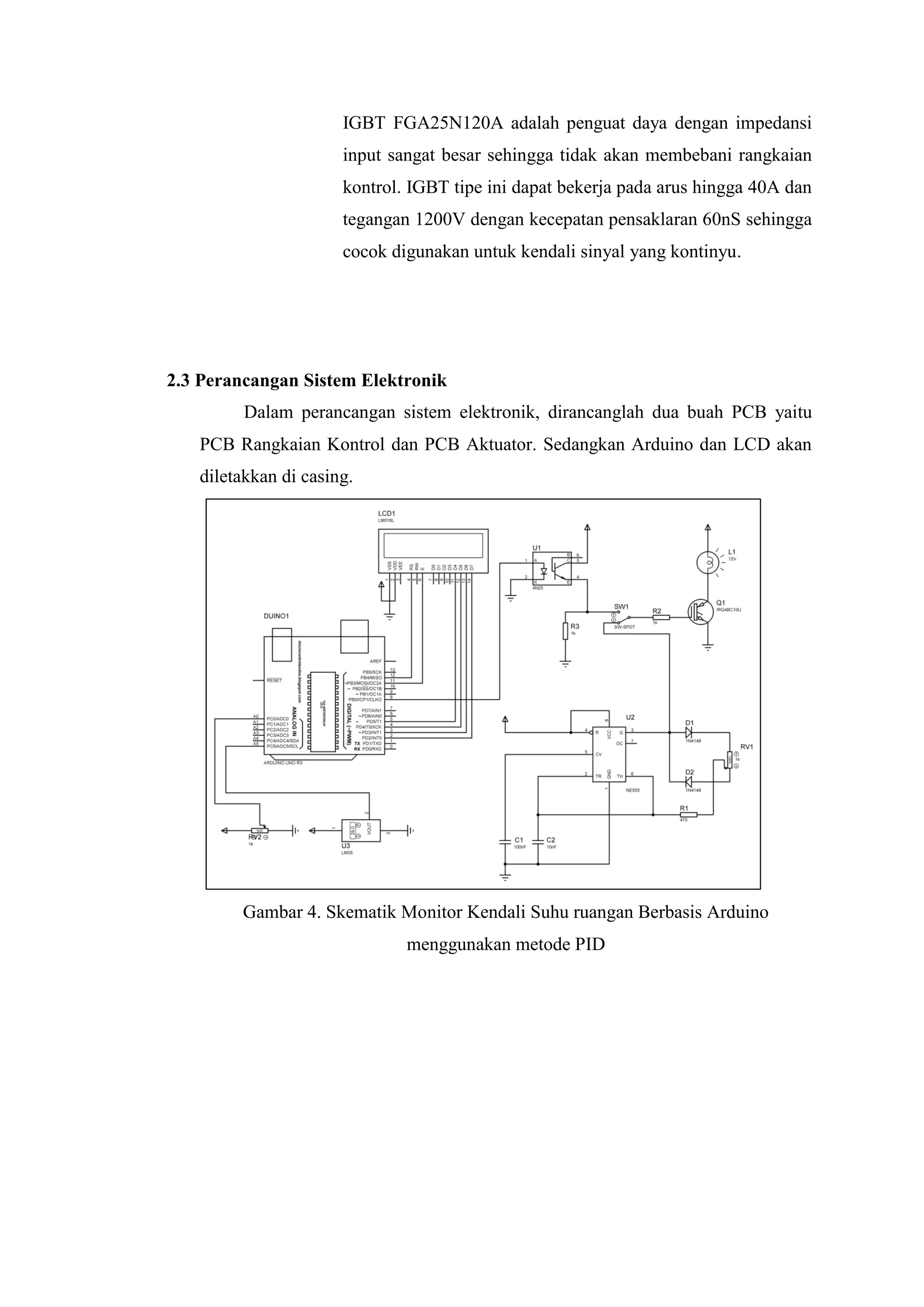 Monitoring Kendali Suhu Ruangan Berbasis Arduino Menggunakan Metoda PID dengan Driver IGBT | PDF