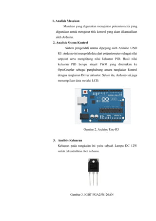 Monitoring Kendali Suhu Ruangan Berbasis Arduino Menggunakan Metoda PID dengan Driver IGBT | PDF