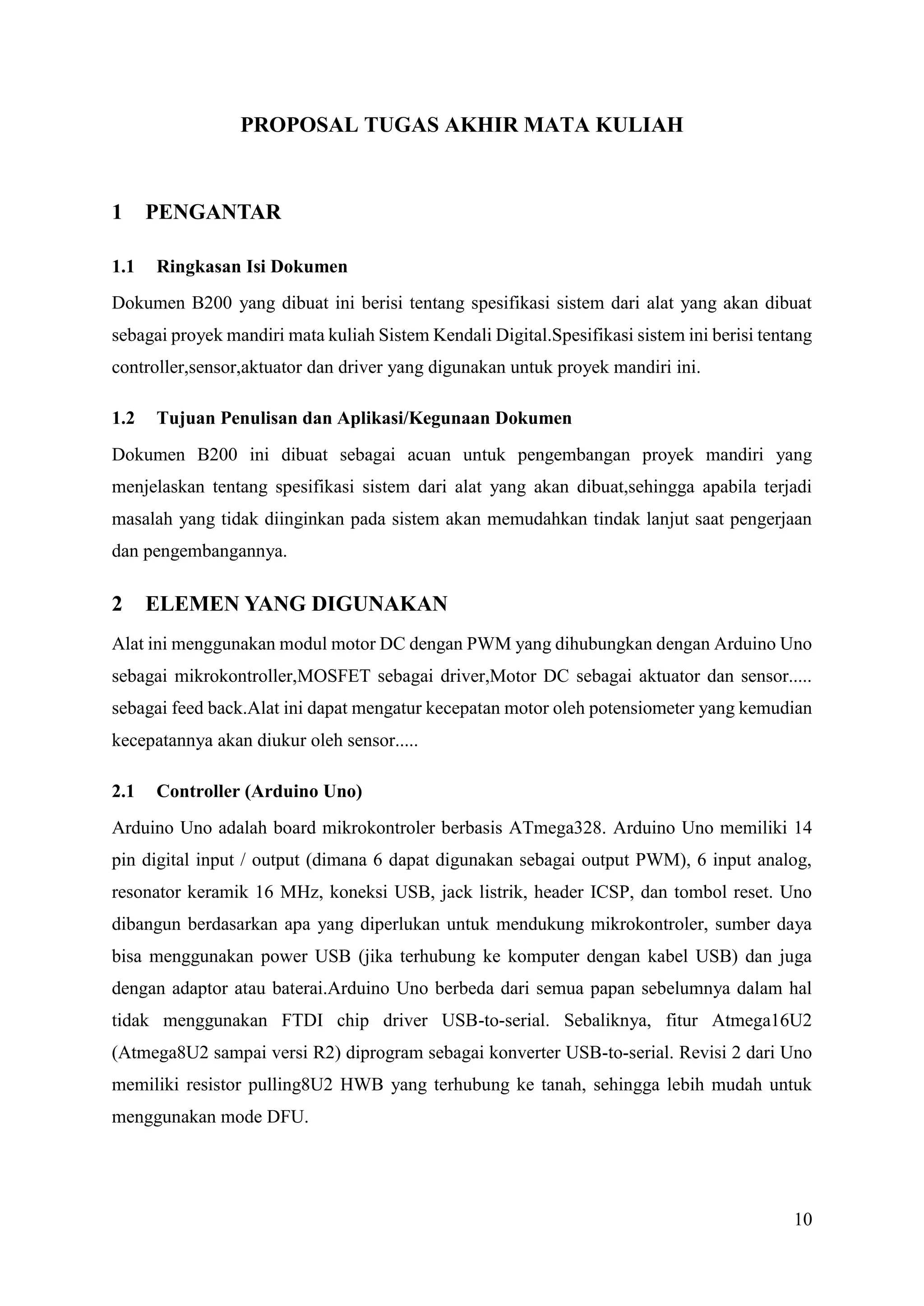 Sistem Kendali Kecepatan Motor DC dengan PID berbasis Arduino Uno dan ...