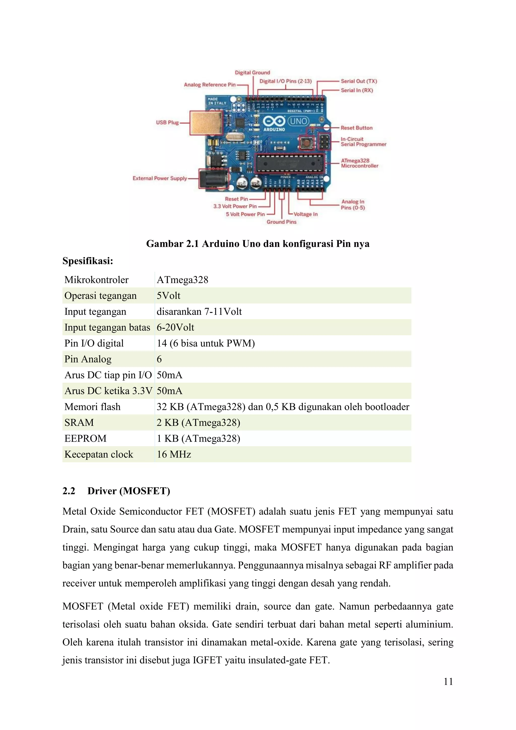 Sistem Kendali Kecepatan Motor DC dengan PID berbasis Arduino Uno dan MOSFET | PDF