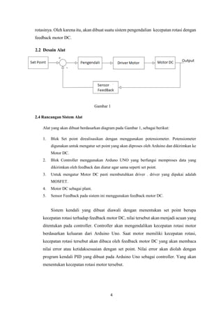 Sistem Kendali PID untuk kecepatan rotasi motor DC berbasis arduino ...