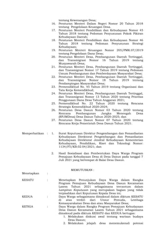 SK Daya Warga Desa Dasun | PDF