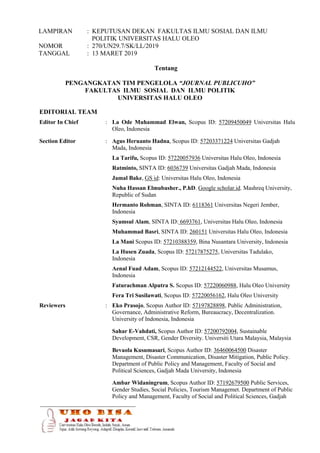 SK Dekan FISIP-Editorial Team Journal PUBLICUHO-REVISI 2022.pdf