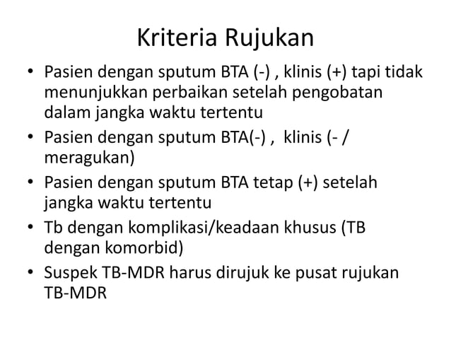 Skdi dan indikasi rujuk tb | PPTX