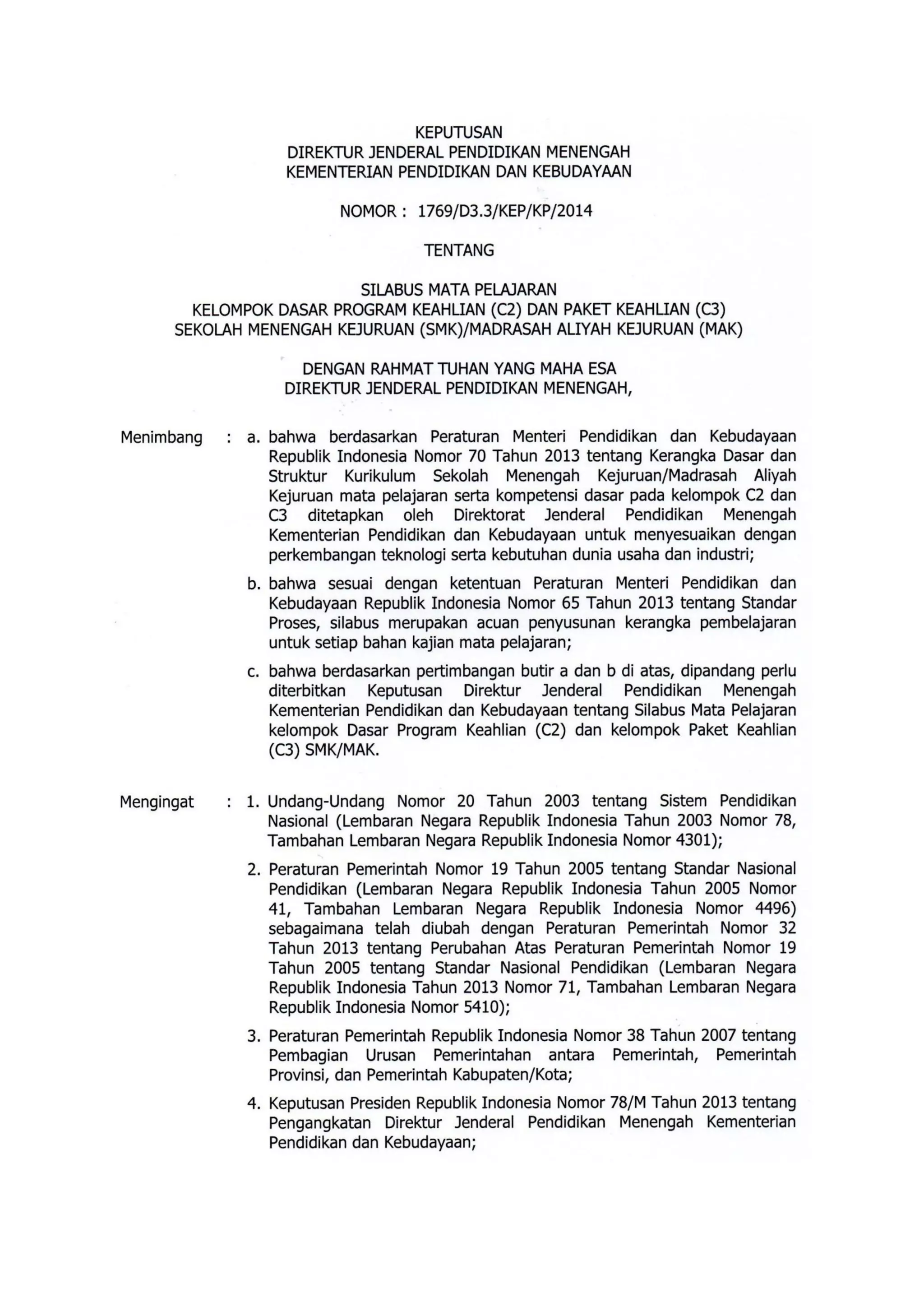 Sk dit psmk 1769-d3-3_silabus k13 | PDF