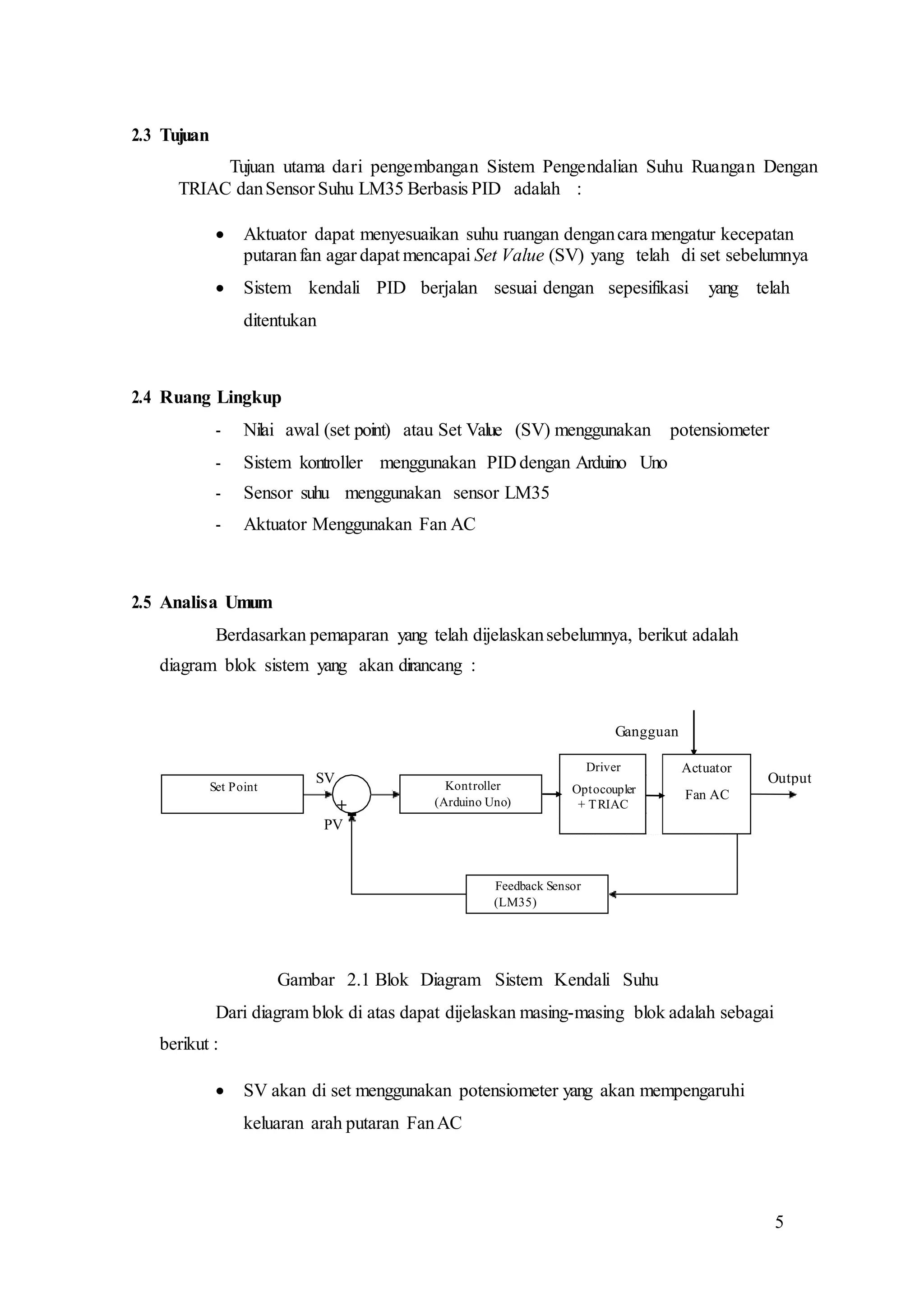 Sistem Pengendalian Suhu Ruangan Dengan TRIAC dan Sensor Suhu LM35 ...