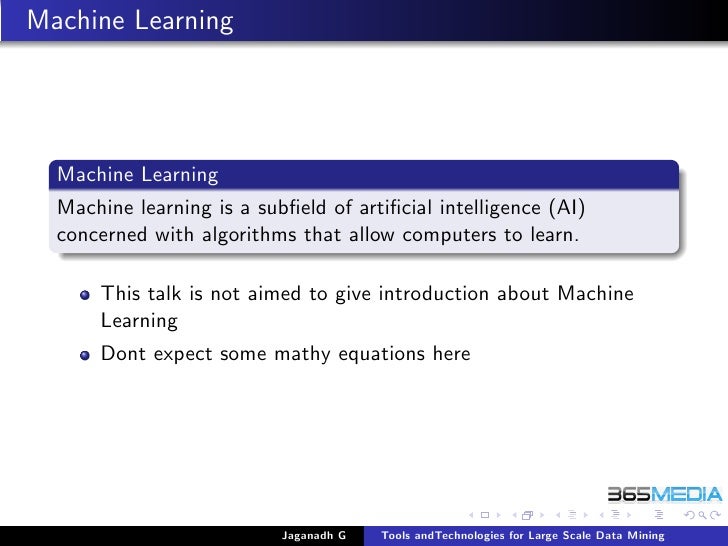 Tools Andtechnologies For Large Scale Data Mining