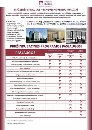 Virtualaus biuro ir verslo inkubatoriaus skelbimas (2010). | PDF