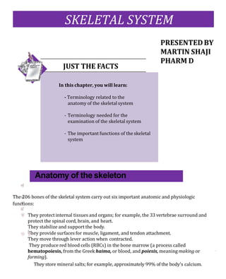 Skeletal system- a brief study | PPTX
