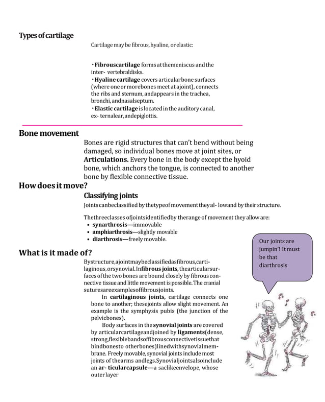 Skeletal system- a brief study | PDF