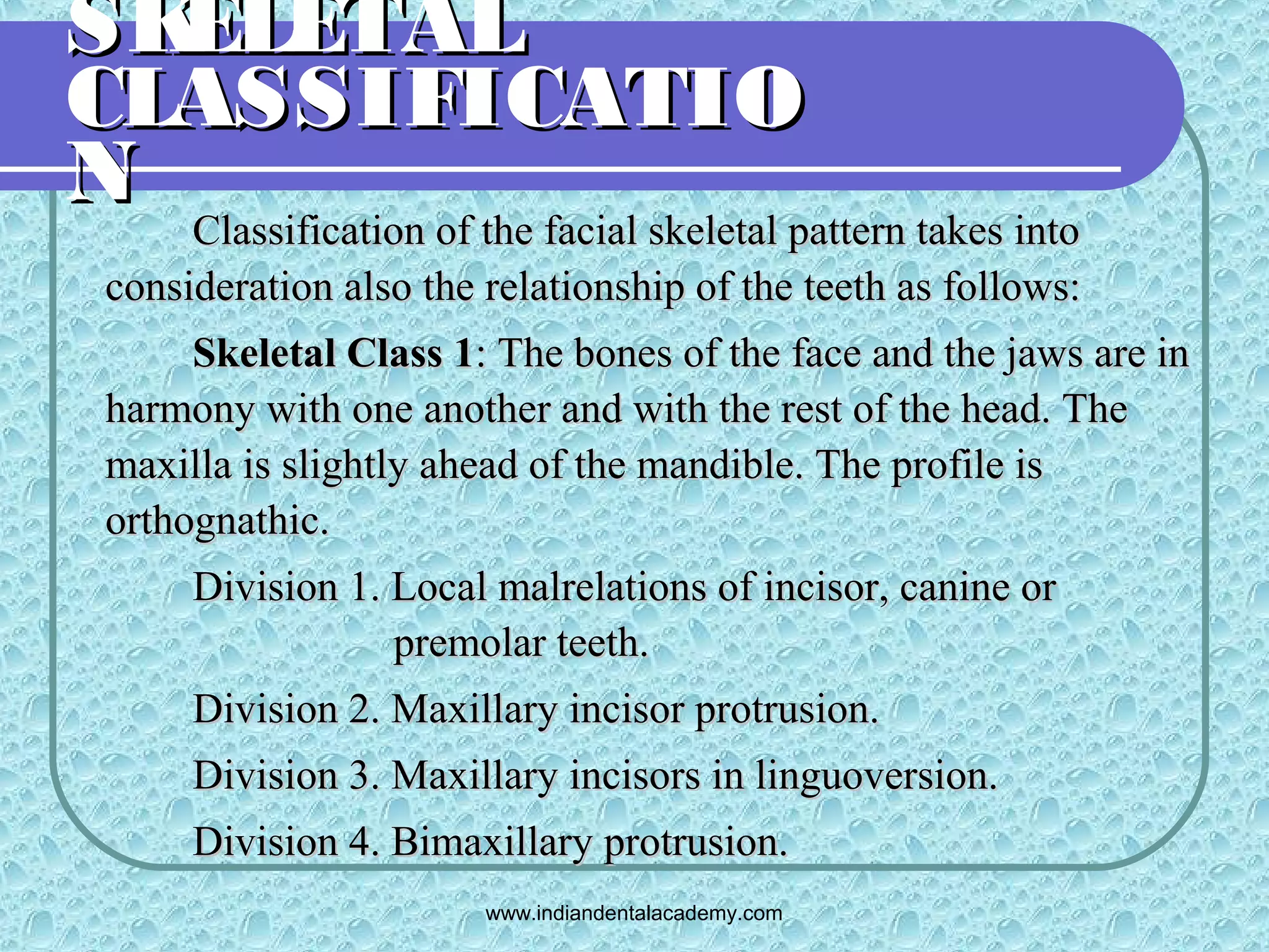 Skeletal classification /certified fixed orthodontic courses by Indian ...