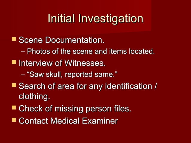 Skeletal death investigation | PPT