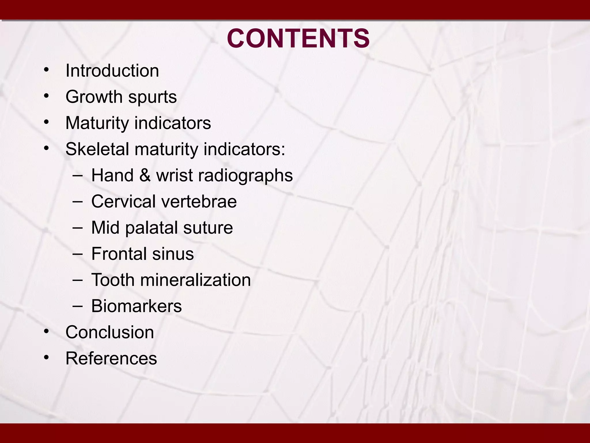 Skeletal maturity indicators | PPT