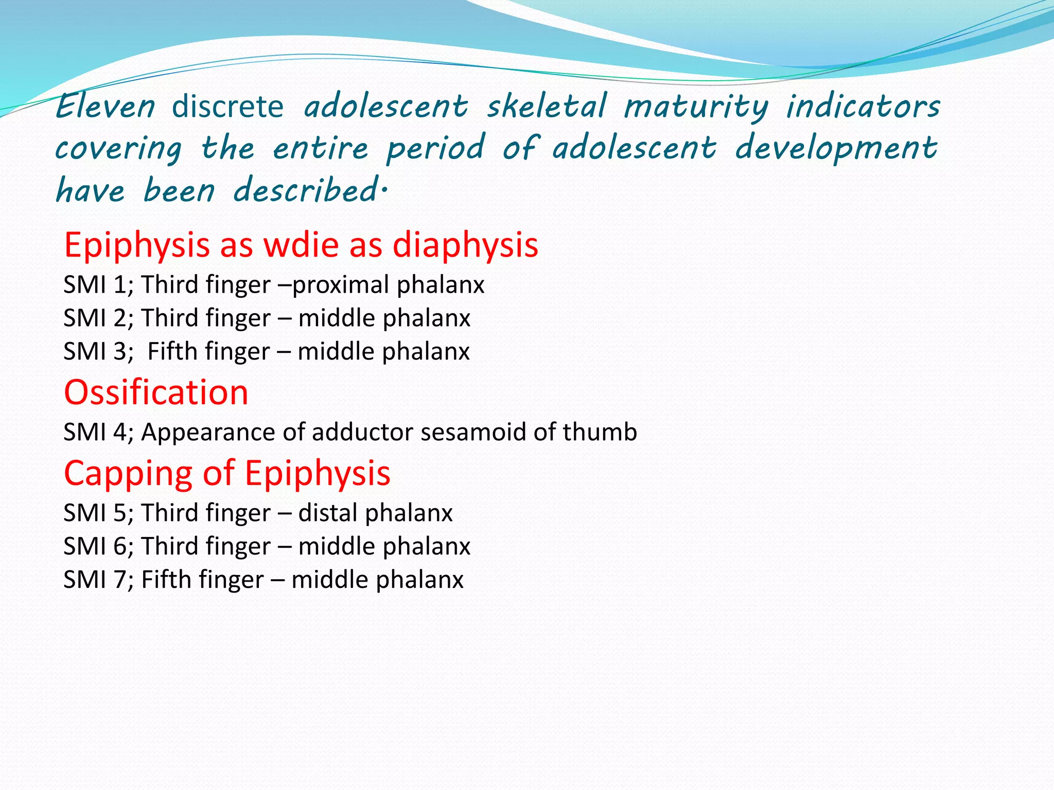 Skeletal maturity index | PPTX
