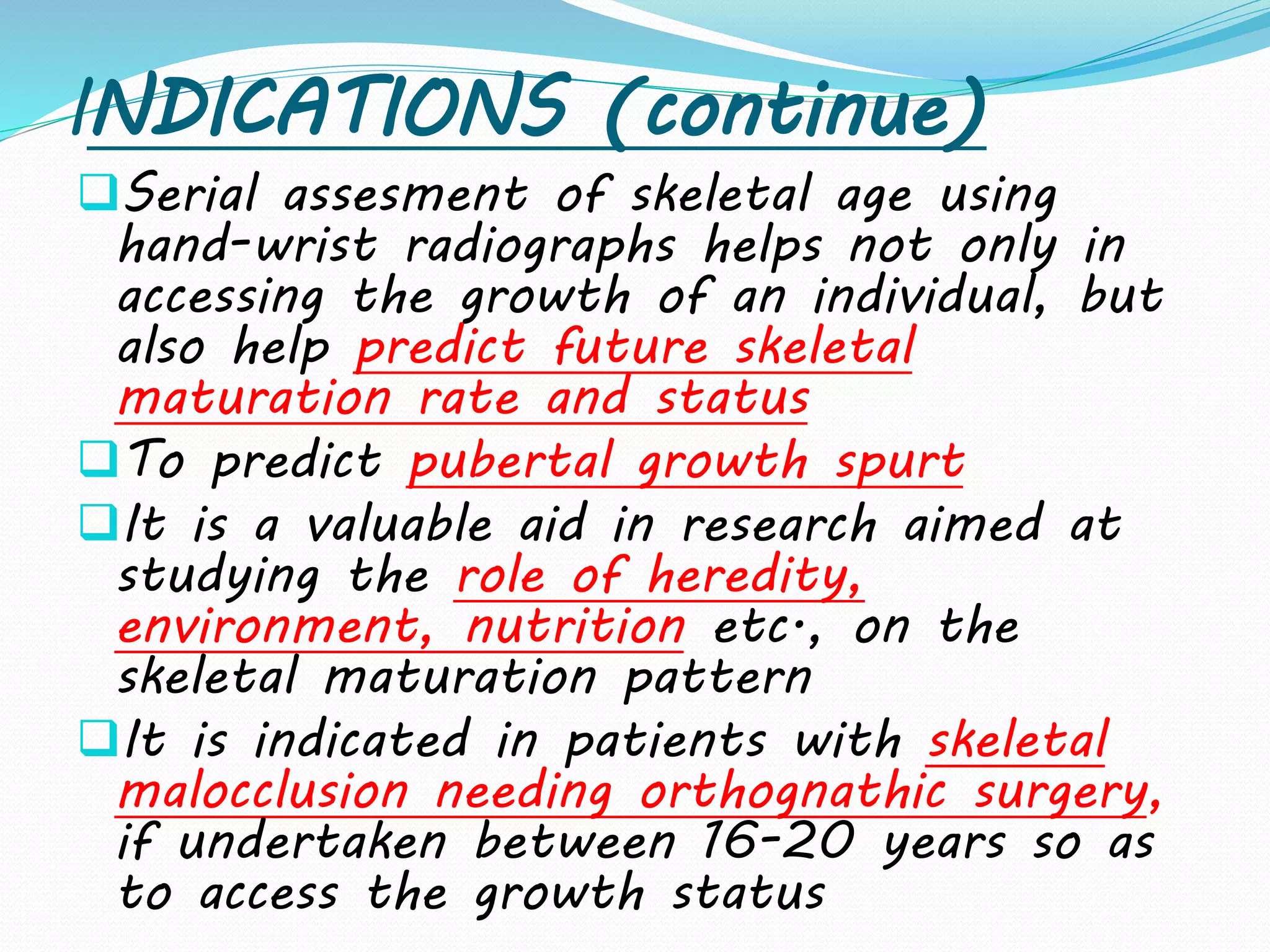 Skeletal maturity index | PPTX