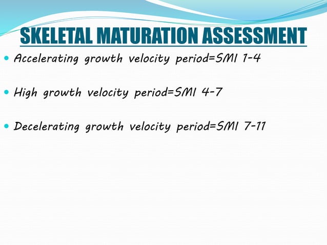 Skeletal Maturity Index Pptx