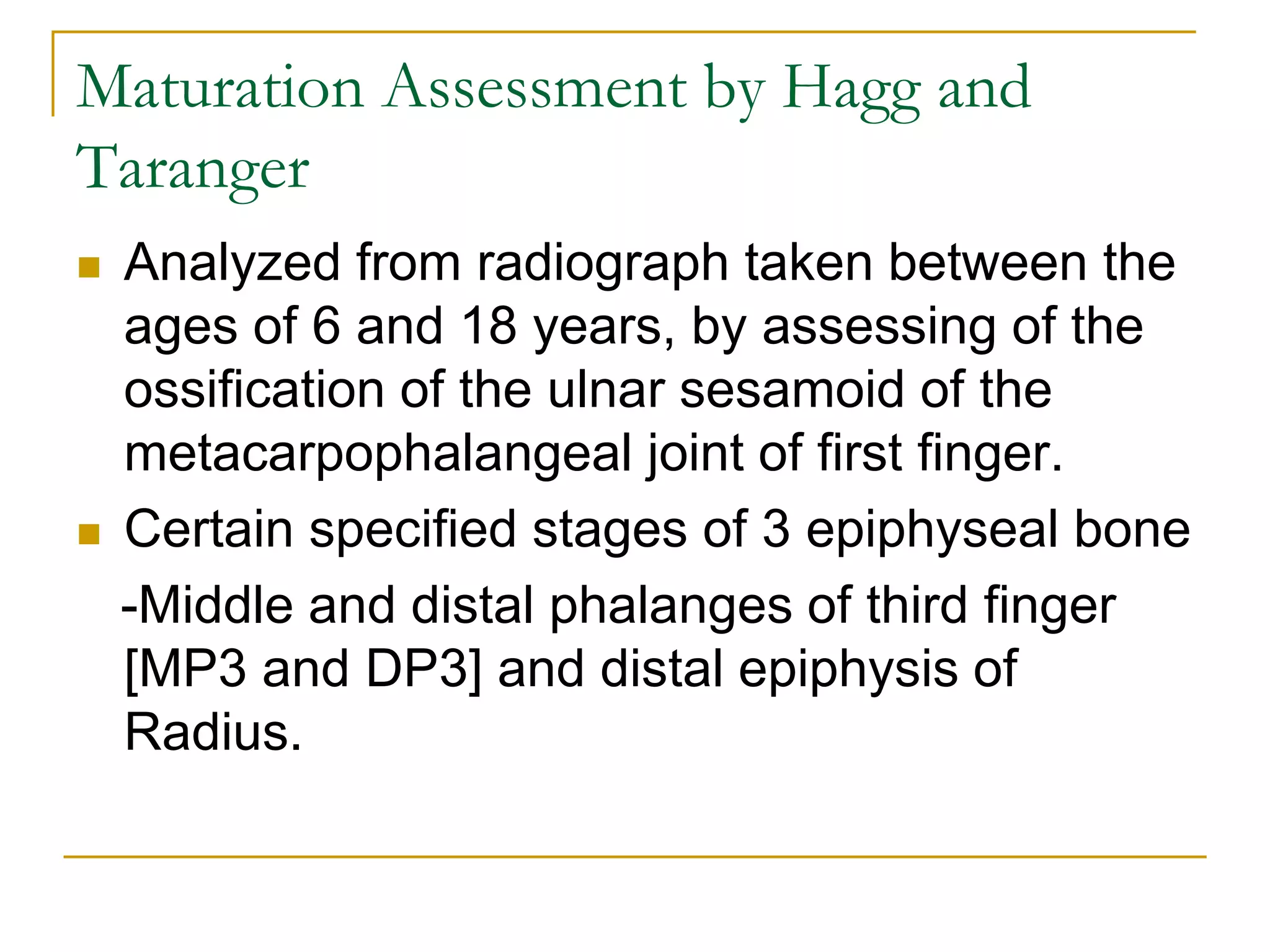 Skeletal Maturity Indicator | PPT