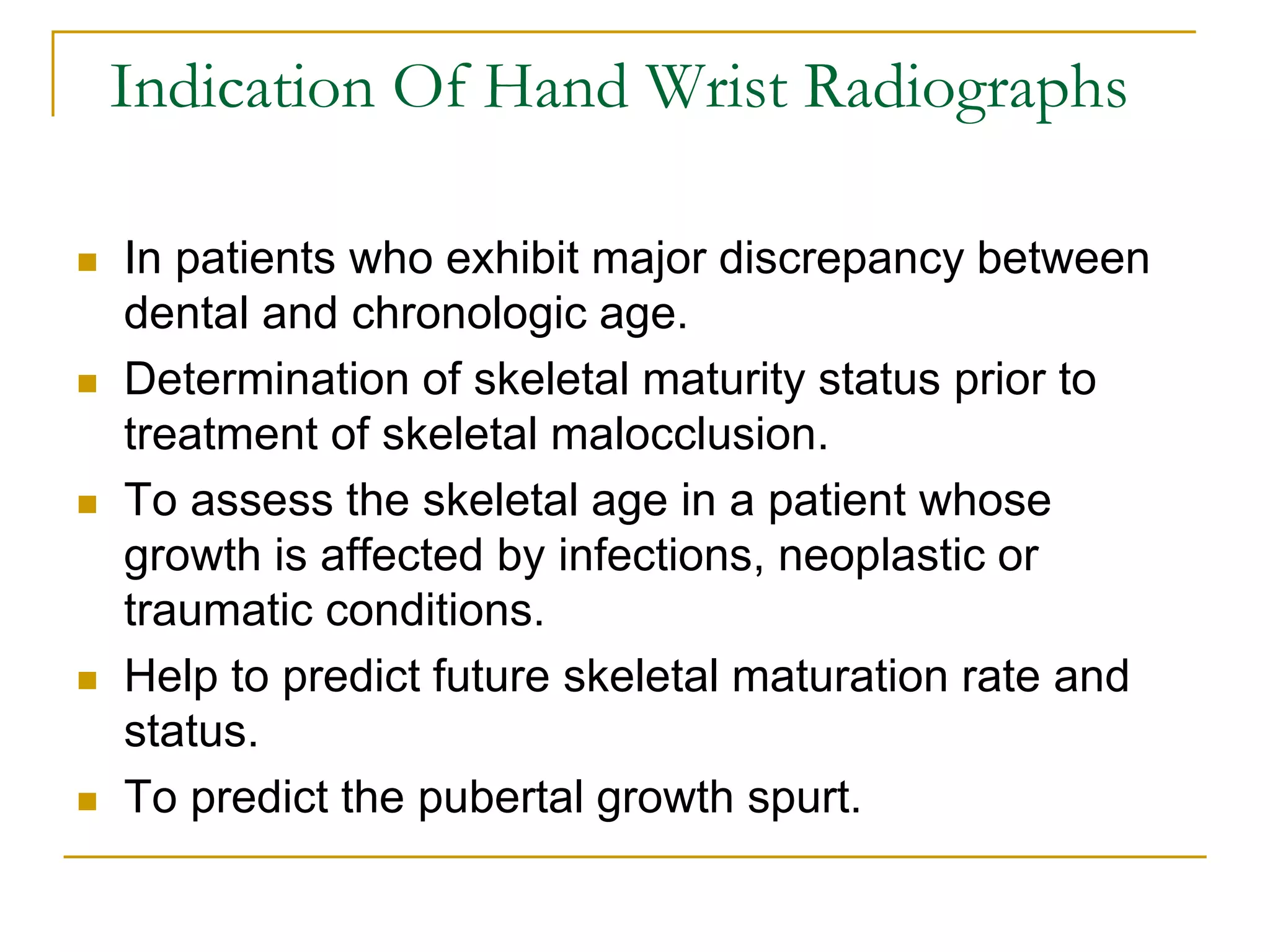 Skeletal Maturity Indicator | PPT