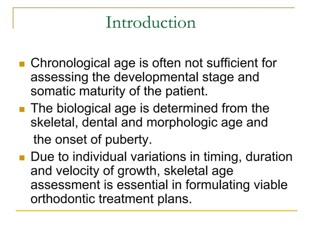 Skeletal Maturity Indicator | PPT