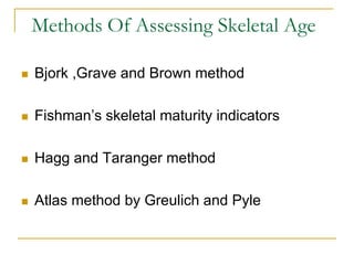 Skeletal Maturity Indicator | PPT