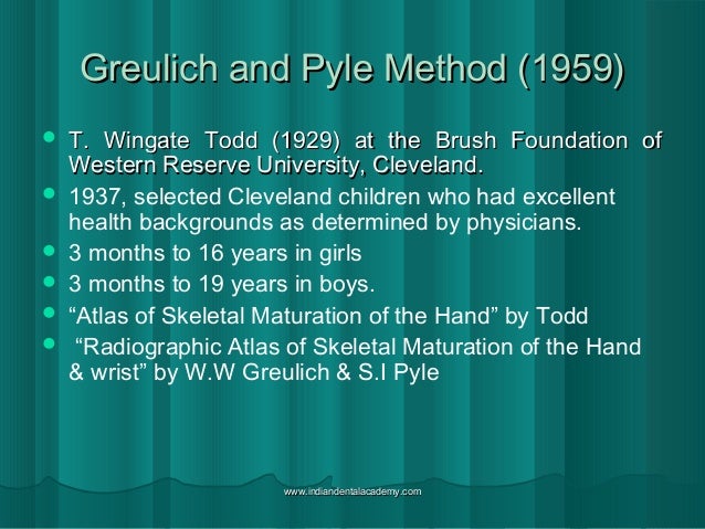 Skeletal maturity indicators