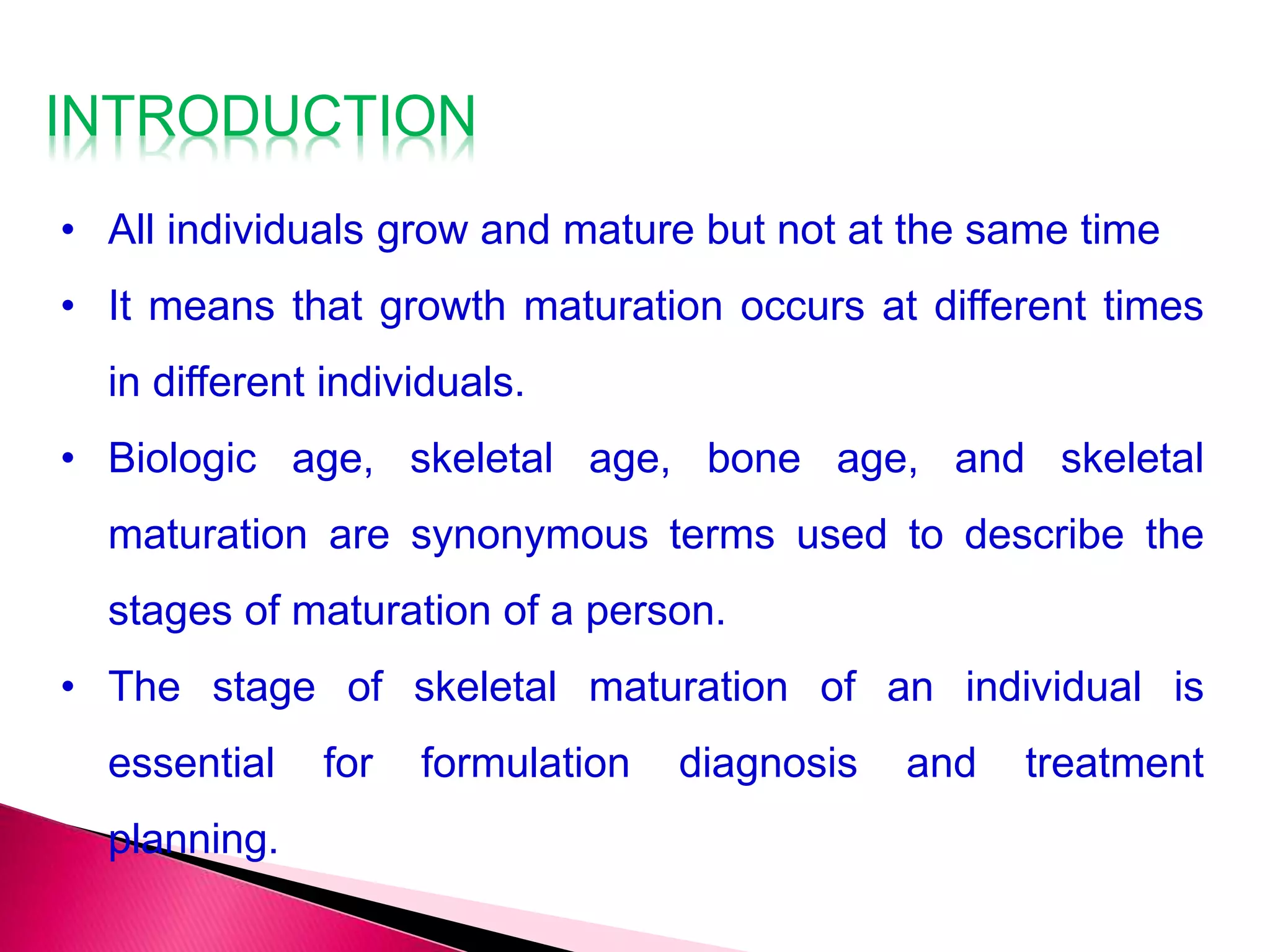 Skeletal maturity indicators | PPTX